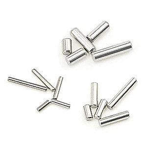 XINGYHENG 75PCS 15 Kinds M2 M3 M4 304 Stainless Steel Dowel Pins Assortment Kit( Round Straight Pin Fixed Element Set with A Storage Box)