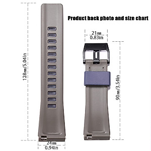 WRISTARMOR Resin Strap Replacement for Caiso G-Shock GA-2000 PRW-6600 PRG-600/650 Mens Watch Band Quick Release 24mm Bracelet Accessories(Navy grey)