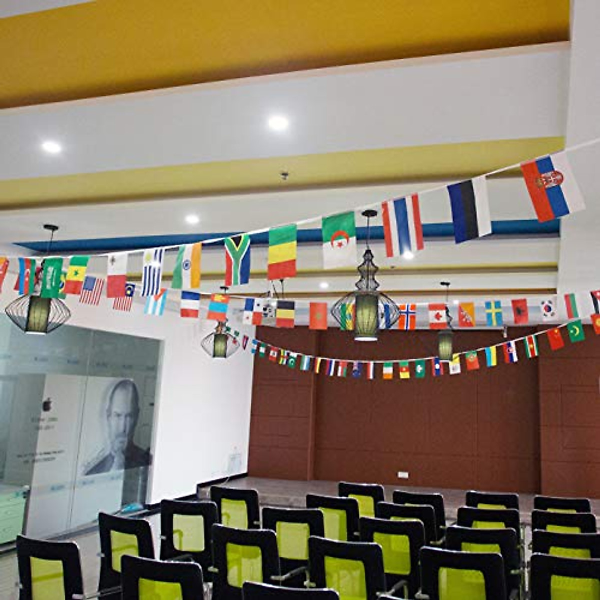 AMAPON 200 Countries Flags,164 Feet World Flags,Decorations International Flags,World Party Decoration,World Cup Olympics Flags,String Flags,Bunting Banner Bar-Sports Clubs-Grand Opening