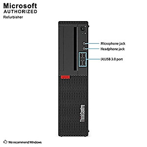 Lenovo ThinkCentre M910S SFF Desktop Computer with Intel Core i5-6500 up to 3.6GHz, (8GB RAM, 512GB SSD), WiFi, Bluetooth, Keyboard and Mouse, Windows 10 Pro (Renewed)