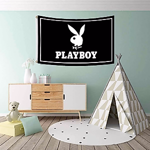 Playboy Banner Flag 3x5Feet Funny Flag with 2 Brass Grommets For College Dorm Room Man Cave