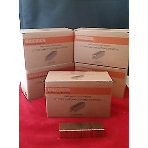5 Bxs. 1-1/4" x 5/8" C-58 Carton Closing Staples 2000/Box for Pneumatic & Manual