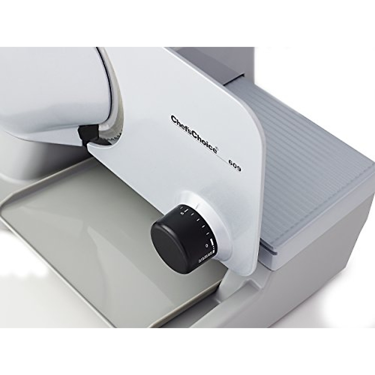 Chef'sChoice 609A Electric Meat Slicer with Stainless Steel Blade Features Slice Thickness Control and Tilted Food Carriage Easy Clean, 7-Inch, Silver
