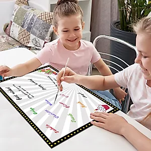 party greeting Jumbo Birthday Card Giant Guest Book Black Happy Birthday Party Decorations Supplies Gifts for Boys Girls -Large 14 x 22 inches