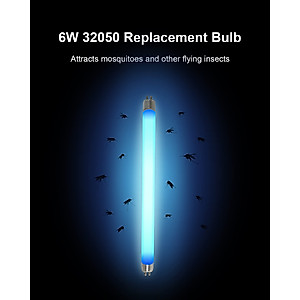 Dichroma 32050 6-Watt Replacement Bulbs Compatible with DynaTrap DT2000XL DT2000XLP DT2000XLPSR Mosquito Trap, T5 6W BL UV Light Bulb for Dynatrap 1 Acre Insect Trap (6 Pack)