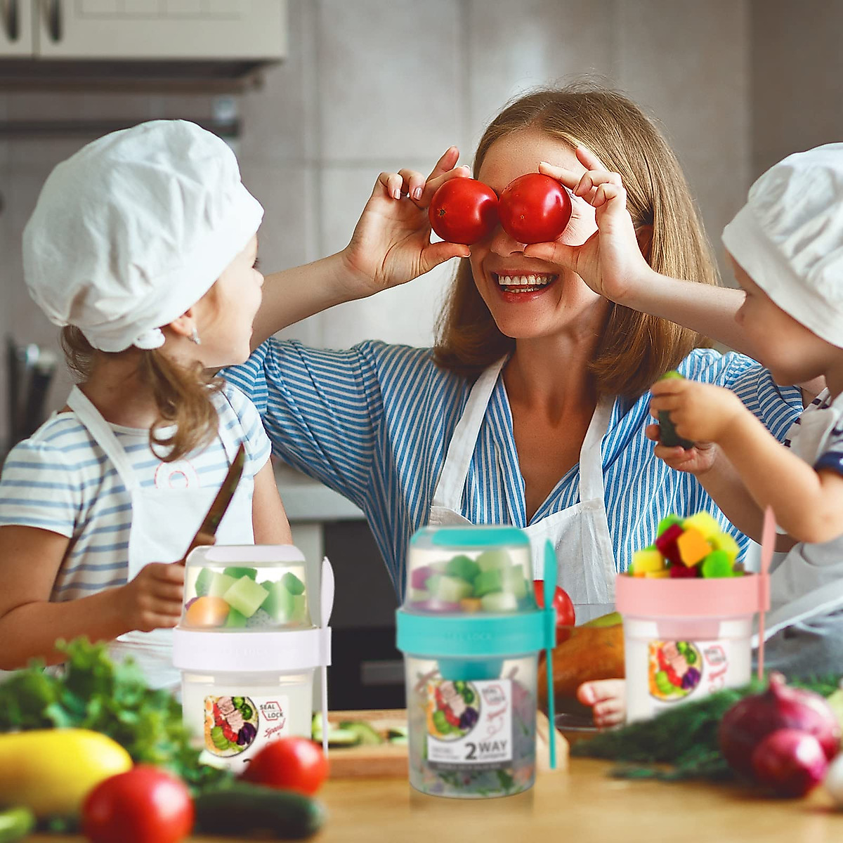 Roshtia 6 Pack 30 oz Yogurt Parfait Cups with Lids Reusable Parfait Cups with Lid and Fork plastic Salad Shaker Cup Container Cereal Overnight Oats Snack Parfait Containers for Breakfast Dessert