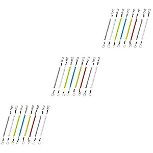 BESPORTBLE 24 Pcs Fishing Kayaks Fishing Gadgets Wire Fishing Tools Fishing Tether Kayak Tether Coiled Lanyard Security Gear Tools Plastic Key Rings Retractable Elastic Ropes Marine Miss Rope
