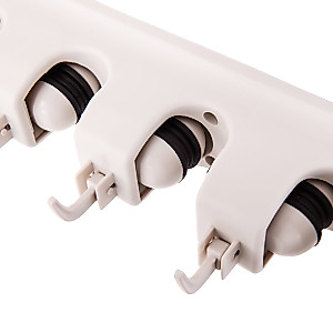 HAPPYGRILL Mop Broom Holder Wall Mounted Holder for Home Kitchen Garden Tool Organizer Rake with 5 Position 6 Hooks