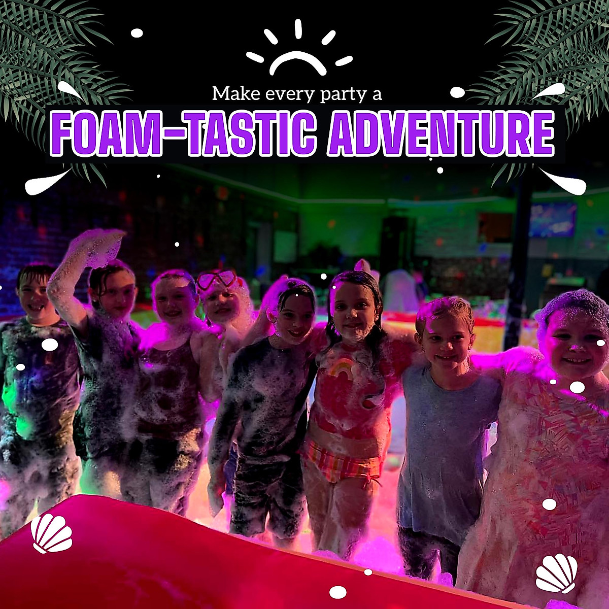 Foam Powder for Foam Machine with 120 Gallons Capacity - Pet & Human Safe, Ultra Concentrated - Eco-Friendly, Non-Staining for Parties, Weddings, Events - Compatible with FOAMO Machines