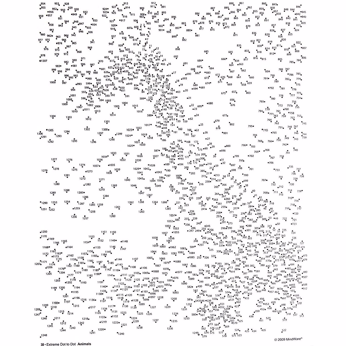 MindWare Extreme Dot to Dot Animals Book Puzzles Range from 300 to over 1,400 Dots Features 8 2-Page Spreads