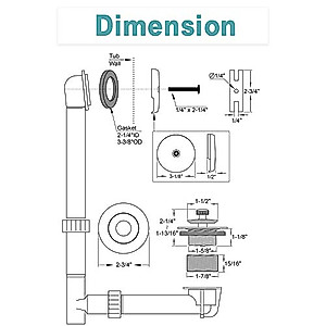 BESTILL Bathtub Drain Kit and Overflow Faceplate, Champagne Bronze