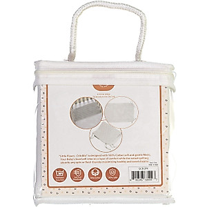 Abstract Quilted Portable Crib Bib Sheet Saver 24.5" X 13" (2 Pack, White)