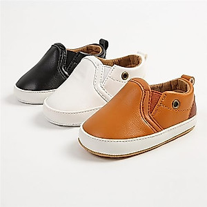 Timatego Infant Baby Boys Girls Snow Boots Non Slip Soft Sole Toddler First Walker Crib Warm Winter Shoes 0-18 Months(0-6 Months Infant 30 Brown)