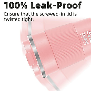 WETOWETO 12 oz Insulated Coffee Cup, Spill Proof Travel Coffee Mug, Vacuum Stainless Steel Coffee Tumbler, Coffee Mug with Lid, Portable Thermal Mug, Reusable Travel Coffee Cup(Pink)