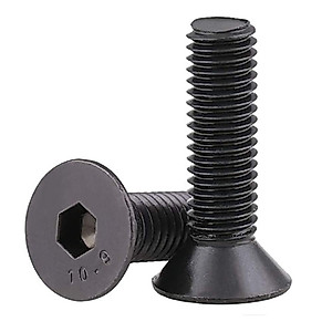 FullerKreg M6-1.0 x 25mm DIN 7991 Hex Drive Class 10.9 Black Oxide Finish Alloy Steel Flat Socket Cap Screw (Pkg of 30)