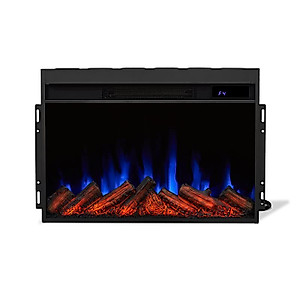 Real Flame Tejon Slim Electric Fireplace with Remote Control - Realistic Fireplace Heater - White Indoor Fireplace (8130E-BNW)