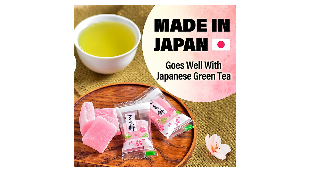 YAMASAN Kyoto Sakura Mochi Candies - Traditional Japanese Cherry ...