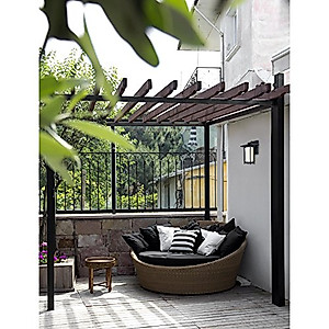 Westinghouse 6361100 Clarissa One-Light Led Outdoor Wall Fixture with Dusk to Dawn Sensor, Textured Black