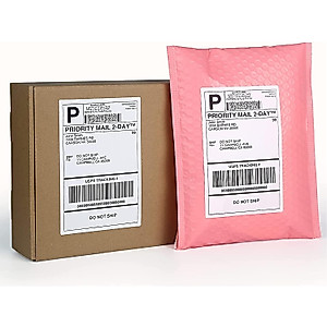 CEPRICO - 4”x 6” Direct Thermal Shipping Labels - 4 Rolls (Per Roll 220 Labels) - Waterproof Perforated Self Adhesive Printable Stickers for UPS DHL FedEx USPS - Compatible w/Zebra & Thermal Printers