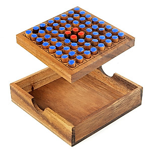 Logica Puzzles Art. Othello - Board Game in Fine Wood - Strategy Game for 2 Players - Travel Version