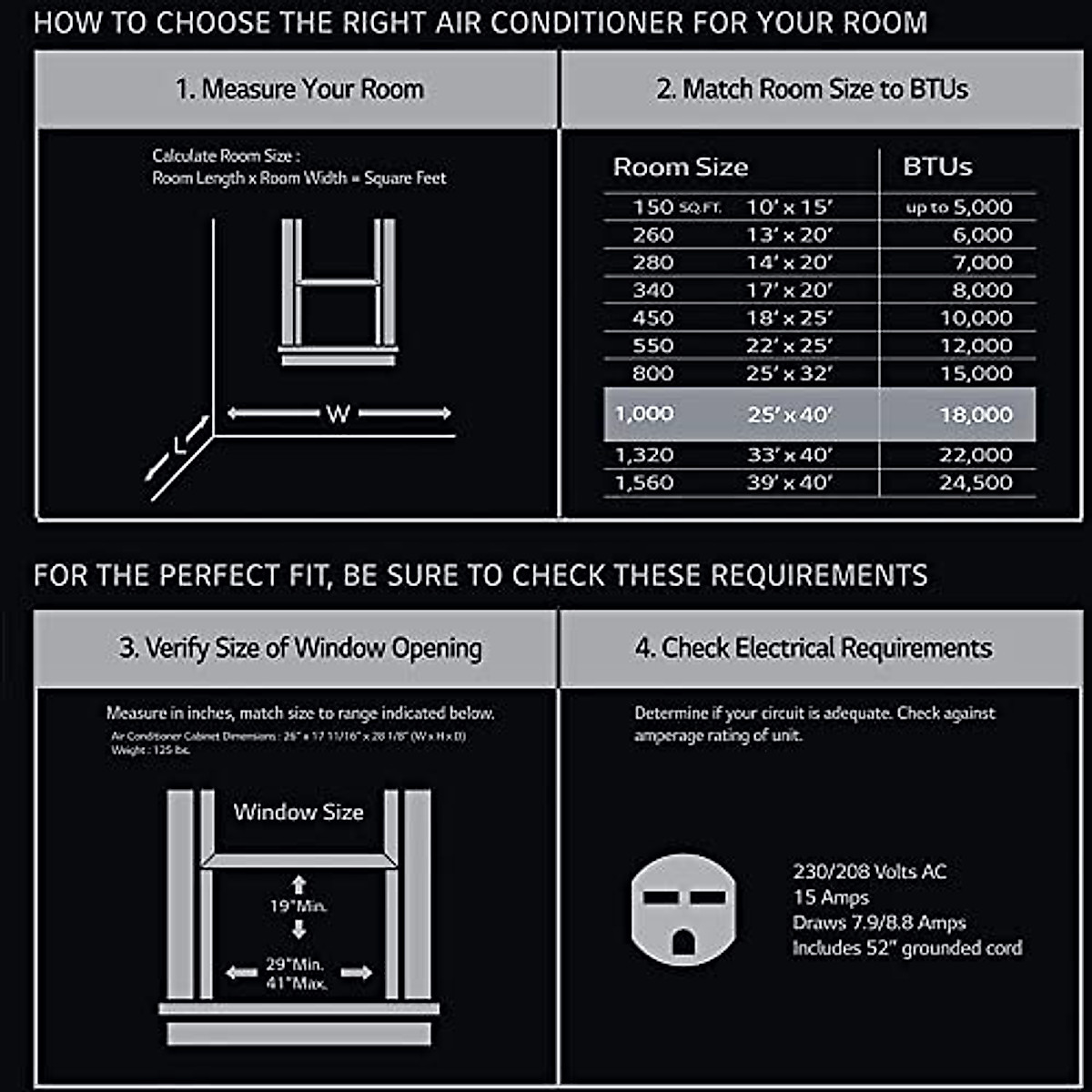 LG 18000 BTU 230-Volt Window Air Conditioner with Wifi