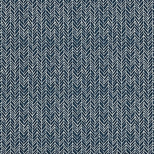 Pillow Perfect Outdoor/Indoor Herringbone Ink Tufted Seat Cushions (Round Back), 2 Count (Pack of 1), Blue