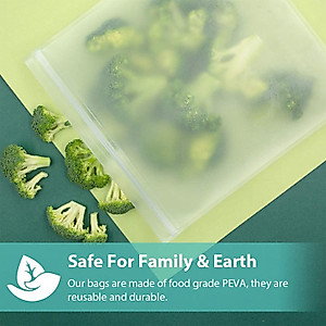 12 Pack Reusable Food Storage Bags Silicone Ziplock Bags Stasher Bag Leakproof Storage Bags for Marinate Food & Fruit Cereal Sandwich Meal Prep Travel Items Home Organization Storage