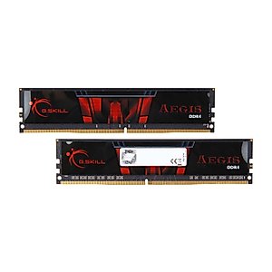 G.SKILL AEGIS Series DDR4 RAM 32GB (2x16GB) 2666MT/s CL19-19-19-43 1.20V Desktop Computer Memory UDIMM (F4-2666C19D-32GIS)