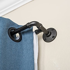 Decopolitan 5/8" Pipe Double Curtain Rod Set, 86 to 128 Inches, Vintage Bronze