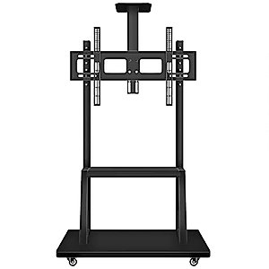 Mobile TV Cart ,JYXOIHUB, Rooling TV Stand with Wheels for 32 to 70 Inch LCD LED OLED Plasma Flat Panel Screens up to 100lbs AVA1500-60-1P (Black)