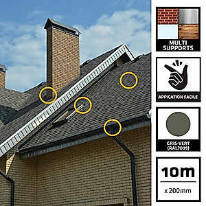 Sika Multiseal, Tear-resistant self-adhesive sealing strip, 200mm x 10m, Gray