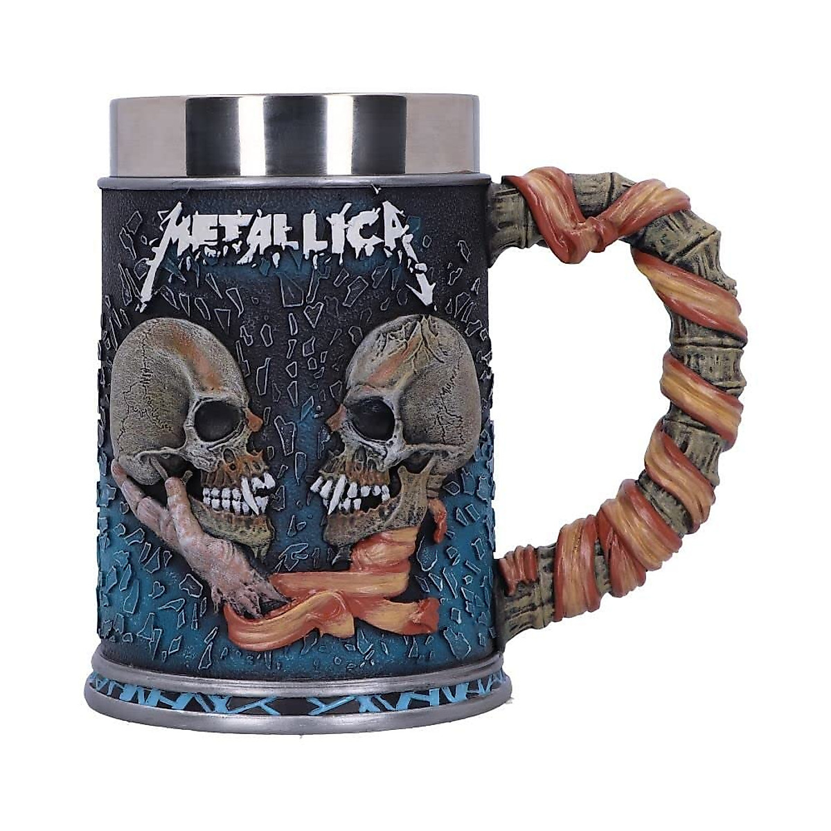 Nemesis Now Metallica Sad But True Tankard 15.5cm, Resin, Blue, Officially Licensed Metallica Merchandise, Inspired by Pushead Artwork, Cast in The Finest Resin, Expertly Hand-Painted
