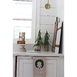 Mud Pie, White, Beaded Wood Cake Set, stand 4.75" x 12" dia | server 9.5"