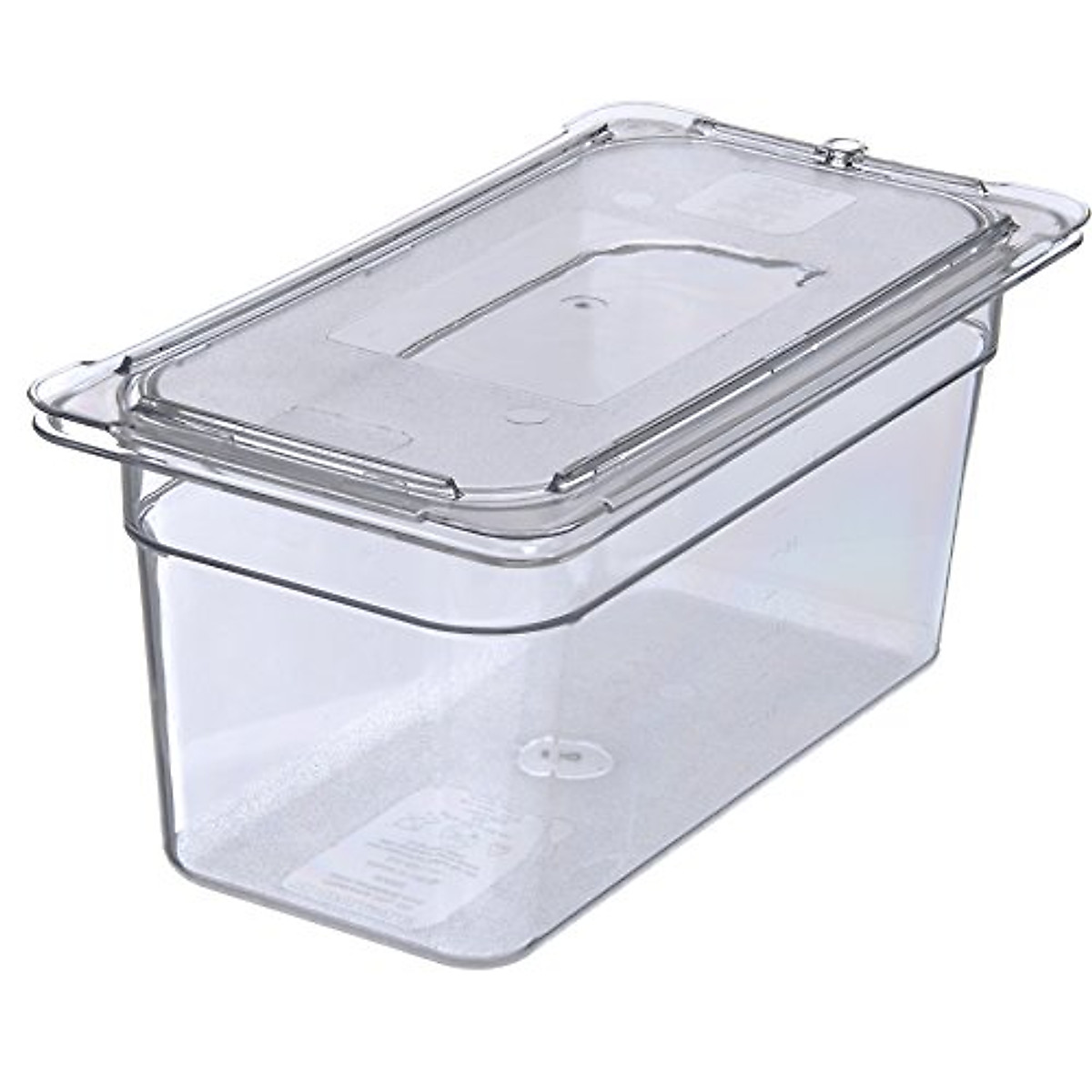 Carlisle FoodService Products 10276U07 Polycarbonate Universal Flat Lid, 12-3/4" Length x 7" Width x 7/16" Height, Clear, For TopNotch One-Third Size Food Pans (Case of 6)
