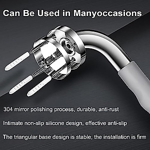 Bathroom Grab Bars for Shower, Miaeowve 12 Inch Grab Bars for Bathtubs and Showers Stainless Steel Anti-Slip Shower Handle for Elderly, Senior, Handicap and Pregnant Women