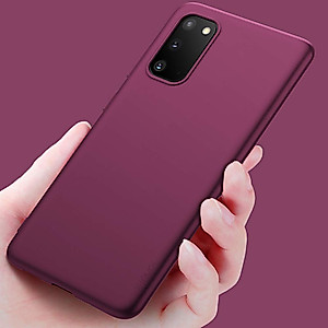 X-level Samsung Galaxy S20 Case/S20 5G Case Slim Fit Soft TPU Super Ultra-Thin [Guardian Series] S20 Phone Cover Matte Finish Coating Case Compatible Samsung S20-Wine red