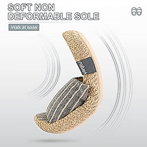 YARSOU House Slippers for Women Indoor Open Toe Women House Slippers Cotton and Linen Shoes Breathable Home TPR Outsole