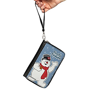 Buckle-Down Women's PU Zip Around Wallet Rectangle-Frosty The Snowman, 7.5"x4.5"