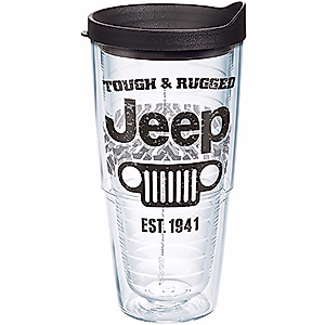 Tervis Jeep Made in USA Double Walled Insulated Tumbler Travel Cup Keeps Drinks Cold & Hot, 24oz, Tough and Rugged