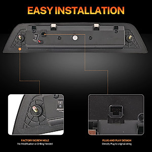 AUTOXBERT Third 3rd Brake Light for 2016-2023 Toyota Tacoma 2016 2017 2018 2019 2020 2021 2022 2023 Limited SR SR5 TRD Waterproof LED High Mount Stop LED Third Brake Light(For Double Cab ONLY)