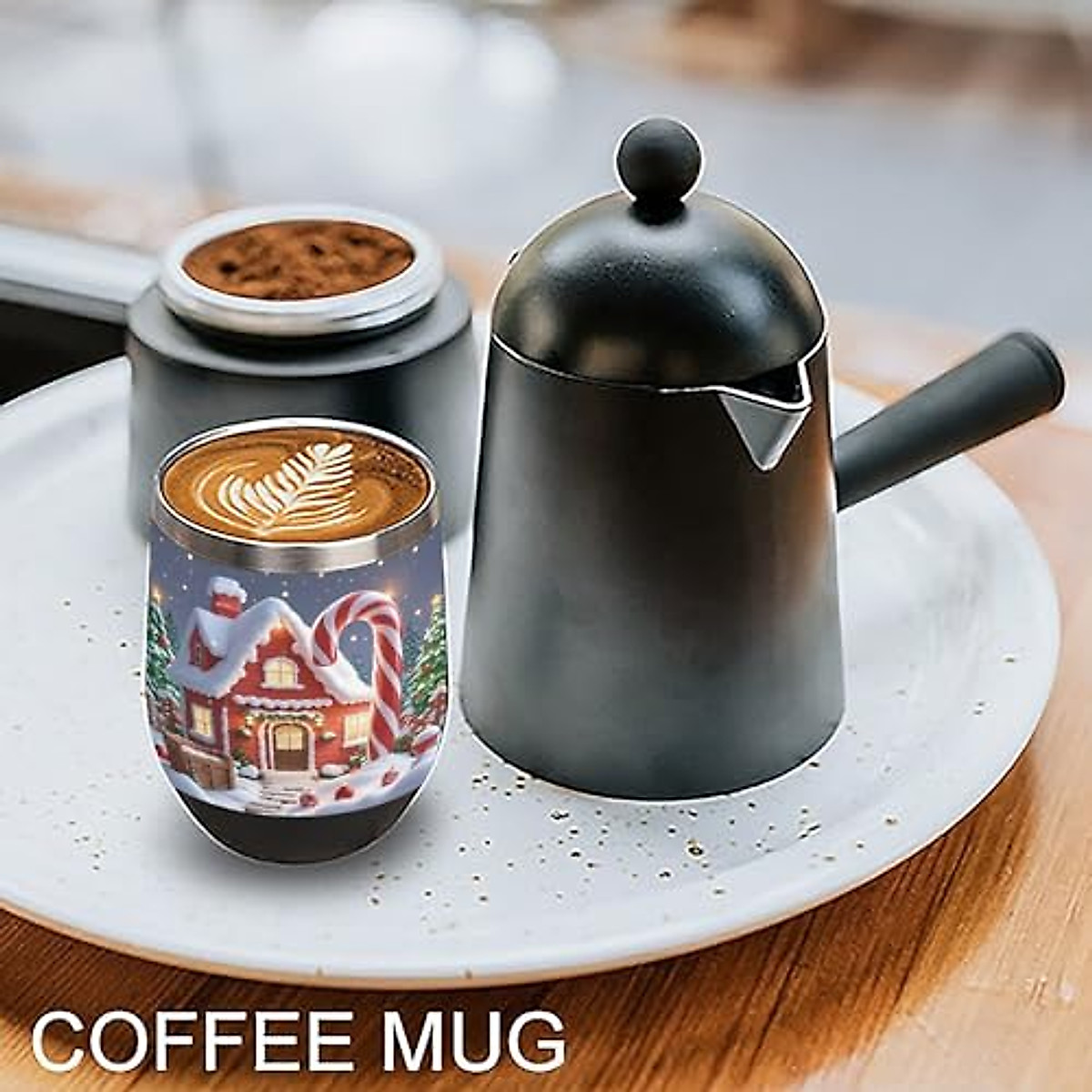 OPTKSNCU 304 Stainless Steel Insulated Cup with Lid, Candy House Print Durable, And Easy to Clean – Ideal for Home, Office, And Gift Giving