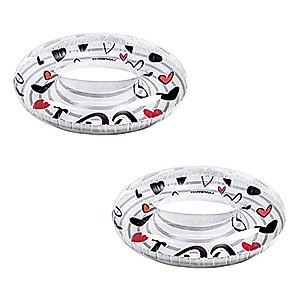 Poolmaster 40-Inch Say I Do Inflatable Swimming Pool Float Inner Tube, 2 Pack