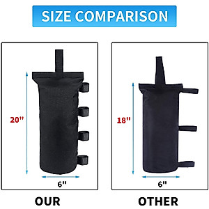 Joramoy Heavy Duty Canopy Weight Bags(120LBS) for Pop up Canopy Tent, Leg Weights Sand Bags for Instant Outdoor Sun Shelter Patio Umbrella,Set of 4