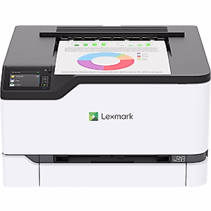 Lexmark C3426dw Color Laser Printer with Interactive Touch Screen, Full-Spectrum Security and Print Speed up to 26 ppm (40N9310),White,Small