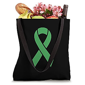 Non-Hodgkin Lymphoma Awareness Green Ribbon Support Tote Bag