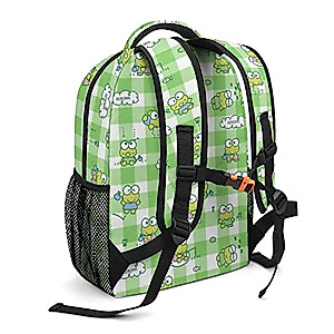 Keroppi Backpack School Bag Withe Side Pokect Large Suitable for Men Women ​Hiking Camping Picnic Daypacks