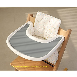 Gembebe Silicone Tray placemat Compatible with Stokke Tripp Trapp High Chair Tray (Dusty Blue)