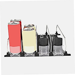 GANAZONO Drink Manager Vending Machine Pusher Drinks Organizer for Fridge Drinks Pusher Shelf Plastic Drinkware Vending Machines Plastic Cart Plastic Pusher Machine Plastic Drink Pusher