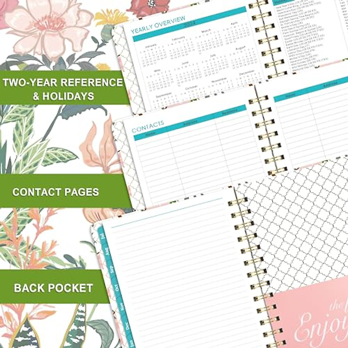 2024-2025 Academic Planner – Weekly ＆ Monthly Planner from Jul. 2024 – Jun. 2025, 6.4" x 8.5" with Tabs, Flexible Hardcover, Thick Paper, Strong Twin-Wire Binding, Back Pocket, Inspirational Quotes