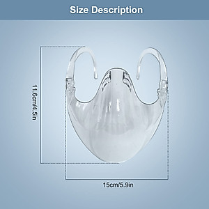 2PCS Transparent Face Shield, Lightweight Anti-Fog Clear Face Mask, Durable Breathable Clear Face Shield, Plastic Reusable Protective Face Mask for Men and Women